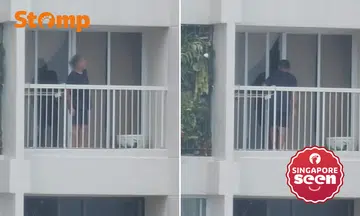 Bishan HDB resident steps out onto balcony, yells vulgarities at ...