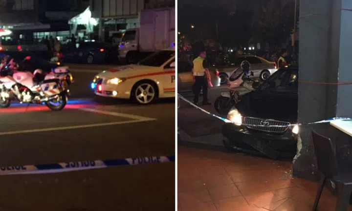 High speed police chase ends up in multiple-vehicle crash in Geylang ...