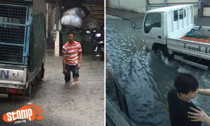 Office staff stranded and vehicles stuck after flood along Enterprise ...