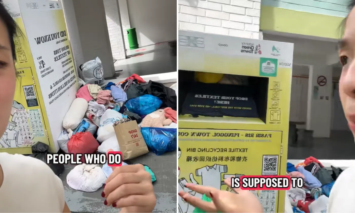 TikToker slams dumping at textile recycling bin: 'Who the f*** do you ...