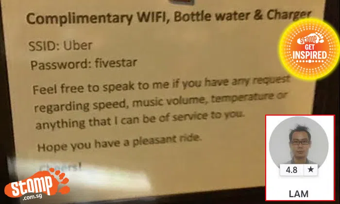 Best Uber ride ever: Free Wi-Fi, water and charger | STOMP