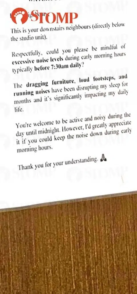 Loud footsteps, dragging furniture: Condo resident gets polite note basically telling neighbour ...