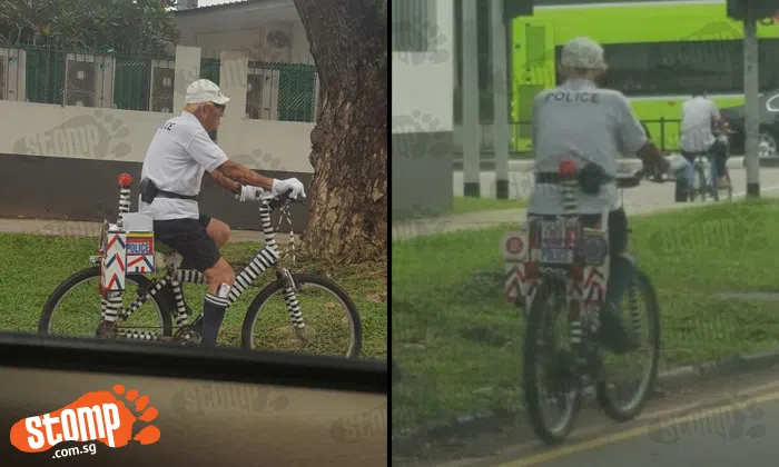 Errant motorists beware: 'Police' uncle on the prowl | STOMP