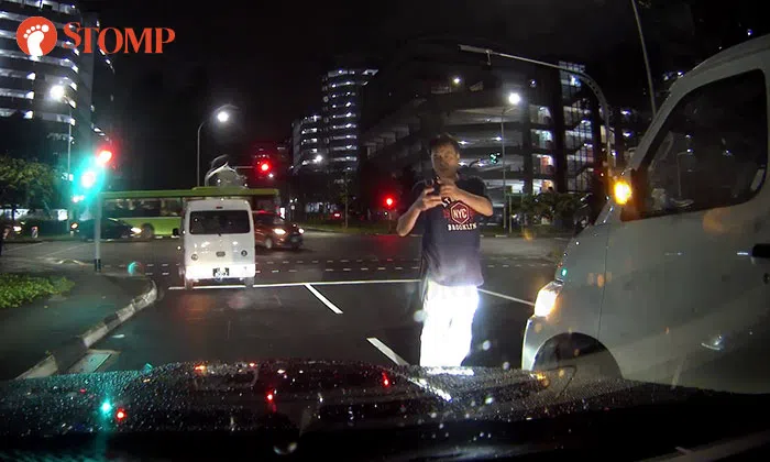 Van driver stops in middle of road to confront Stomper who wasn't even ...