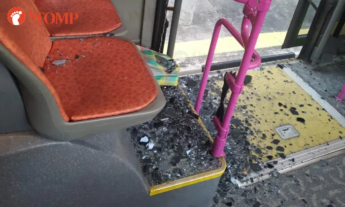 SBS Transit investigating after glass of bus door suddenly shatters at ...
