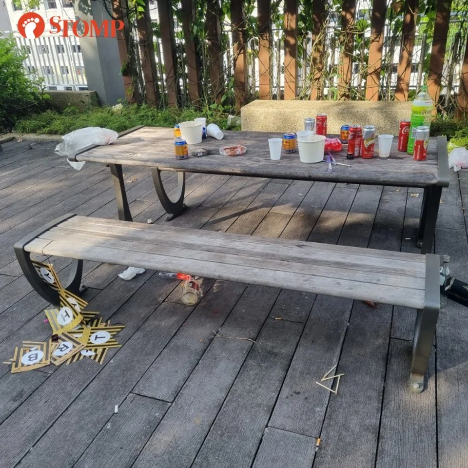 Group parties weekly at Woodlands rooftop garden, leaves disgusting ...