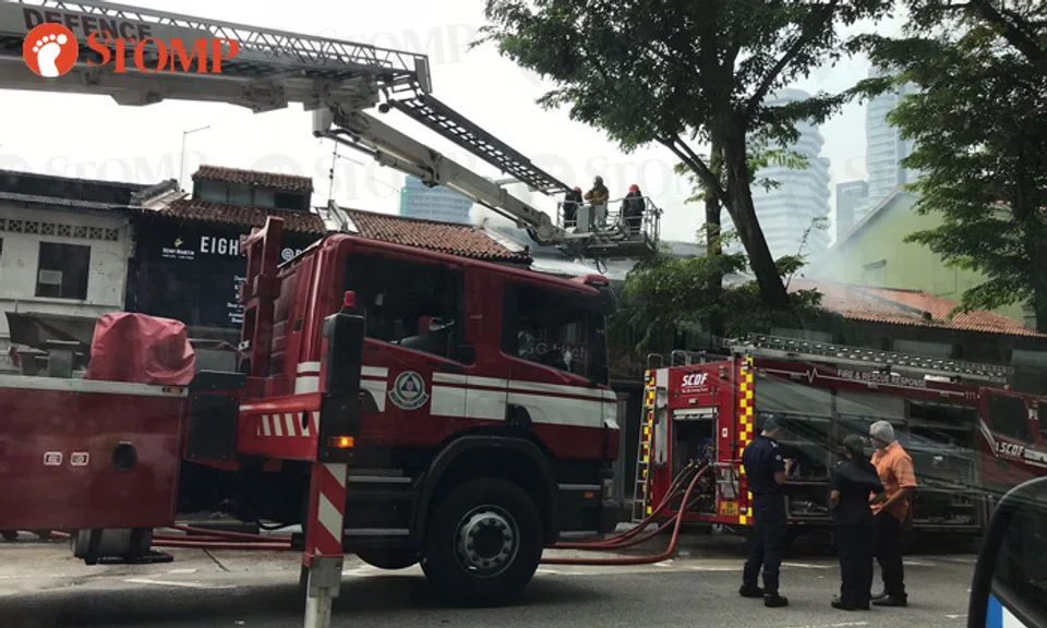 Fire breaks out at shophouse kitchen along Ophir Road | STOMP