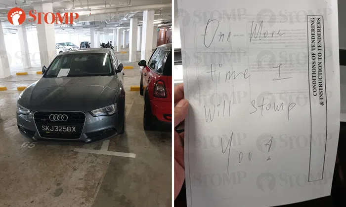 Audi driver gets multiple notes about parking fail, replies to motorist ...