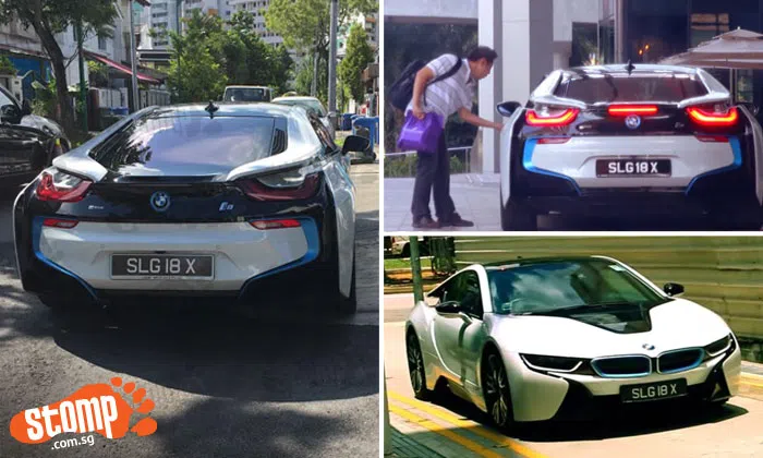 BMW i8 parked in middle of road blocking residents at MacPherson is same car used for Uber prank ...