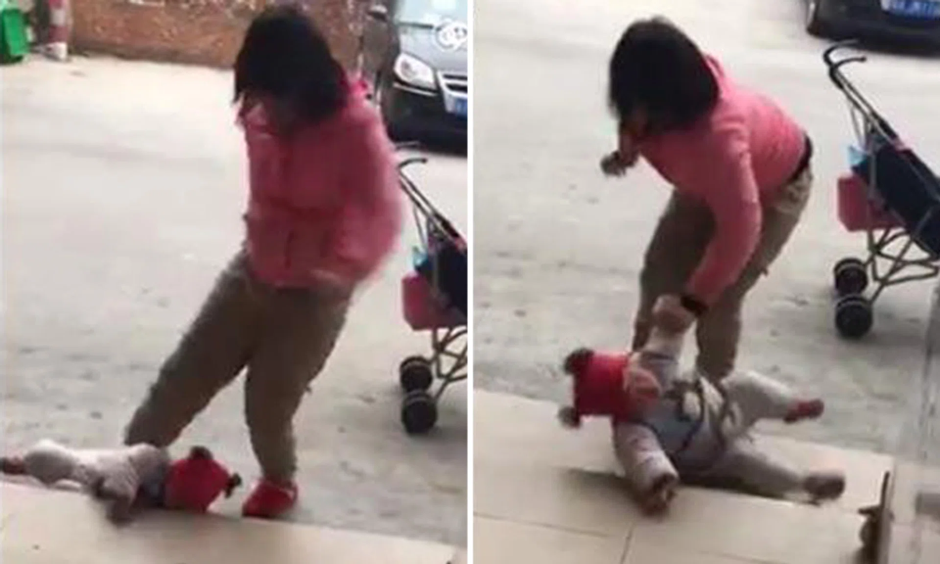 'Heartless' mother in China brutally kicks baby daughter against stone ...