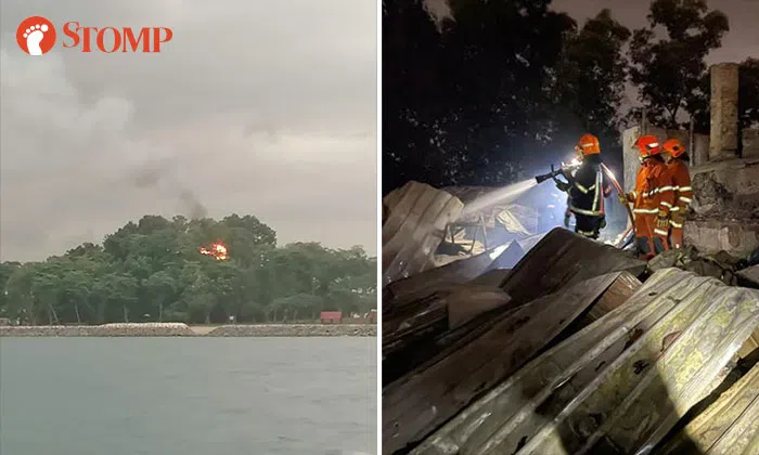 Loud explosion heard as fire breaks out near Malay shrines on Kusu ...