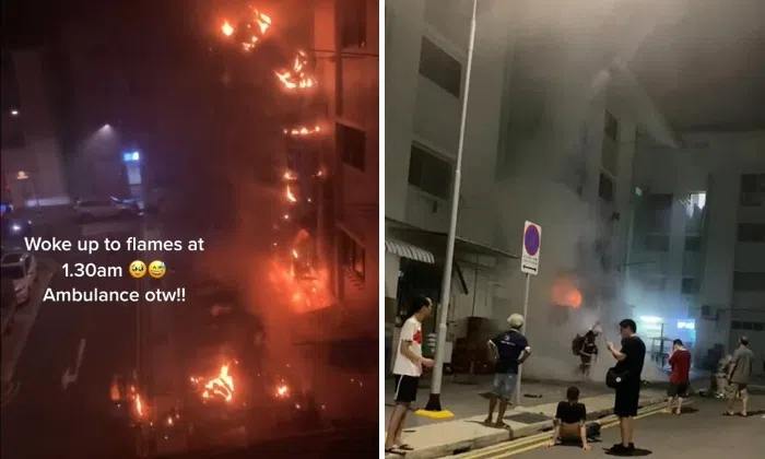 1 suffers smoke inhalation after fire at mala stall at Serangoon coffee ...