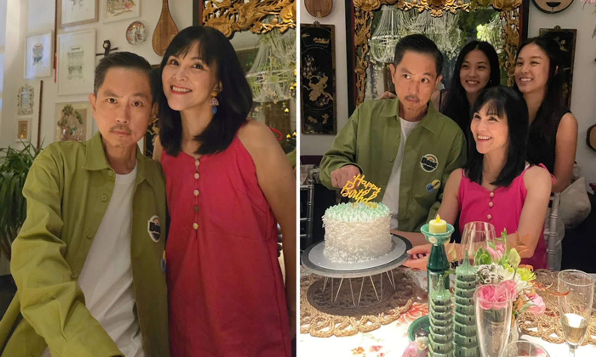 Beloved actor Chew Chor Meng celebrates 56th birthday with wife and ...