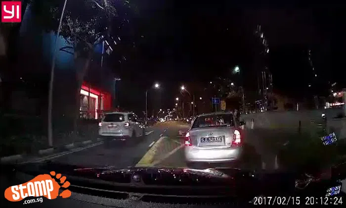 Driver hits brakes for no reason, tries to enter 'no entry' lane and ...