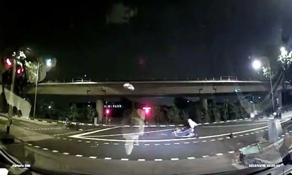 Riders and bikes sent flying after motorcycles clash at Boon Lay ...
