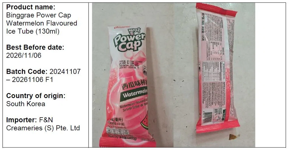 SFA directs F&N Creameries to recall imported South Korean ice treat ...