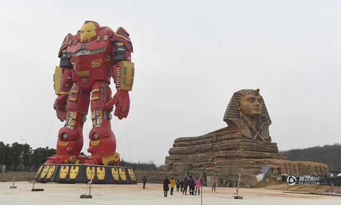 Anhui tourist site constructs giant 30m Iron Man statue in park full of ...