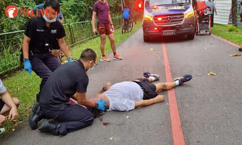 Man seen bleeding from head after accident with cyclist at Sungei ...