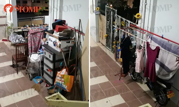 Woodlands residents clutter corridors with plants, furniture, bicycles ...