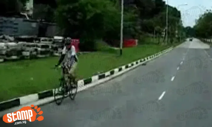 What is going on? Cyclist flouts traffic rules by cycling against ...