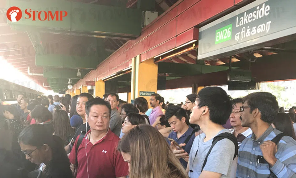 Commuters told to alight train '3 times' after delay on East West Line ...