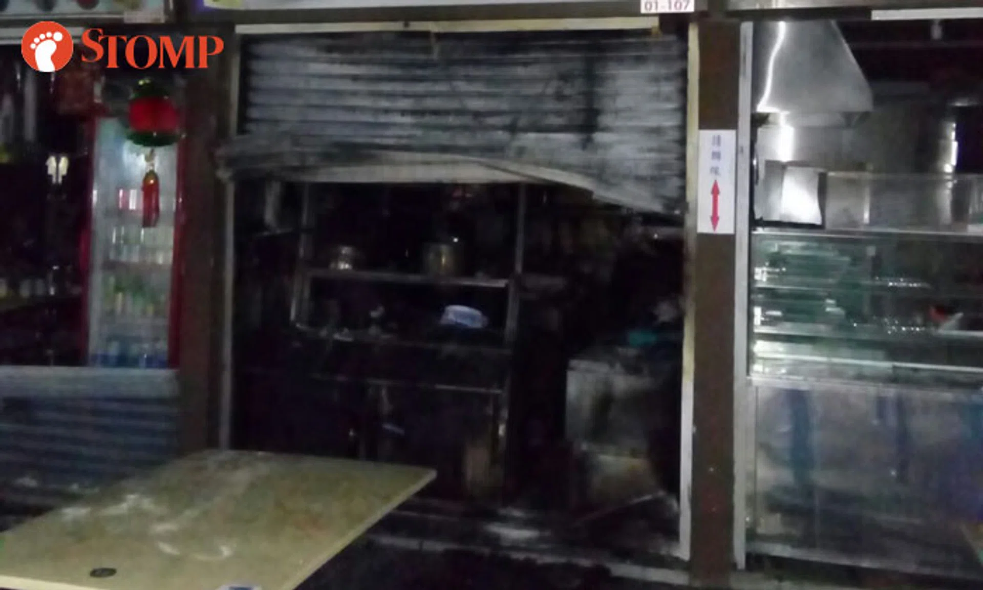 Fire breaks out at stall in Circuit Road hawker centre | STOMP