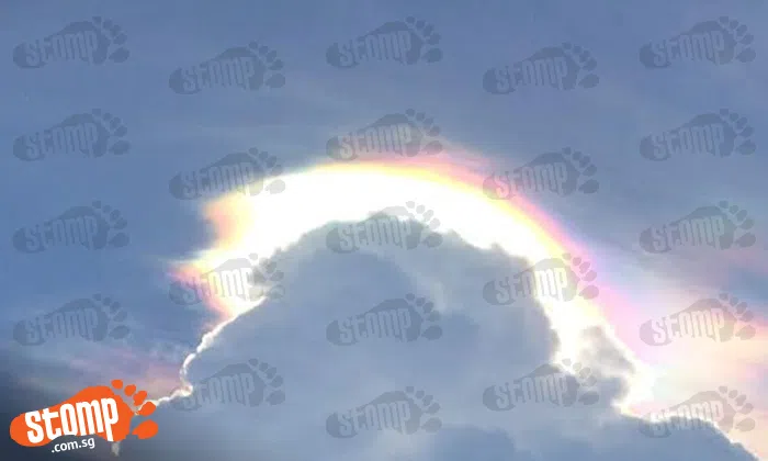 Pasir Ris residents stunned by breathtaking fire rainbow | STOMP