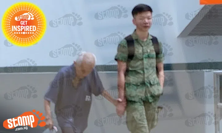 Let's all learn from this NSF who walked hand in hand with elderly man ...