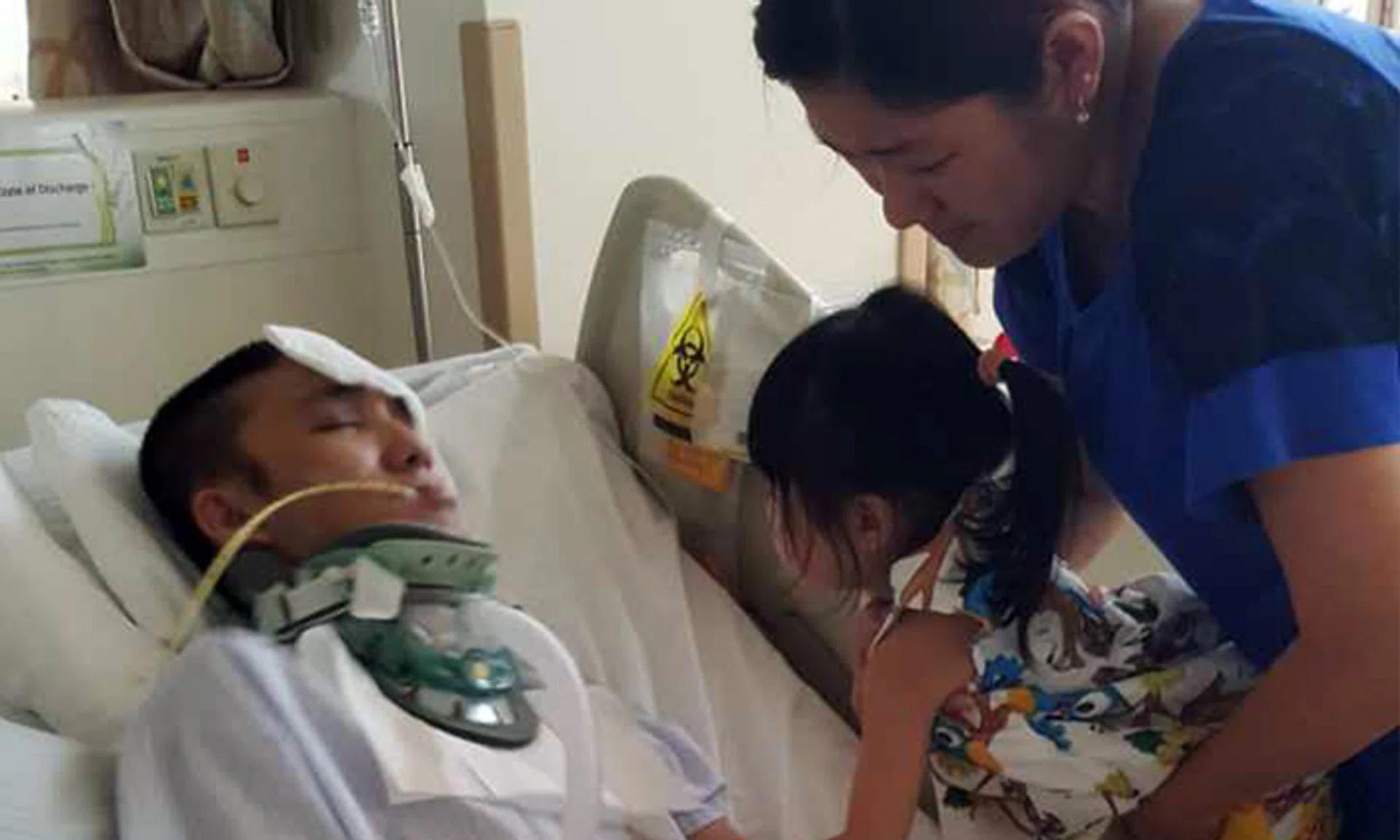 Biker in coma after getting hit by tree branch: Wife wants to tell him ...