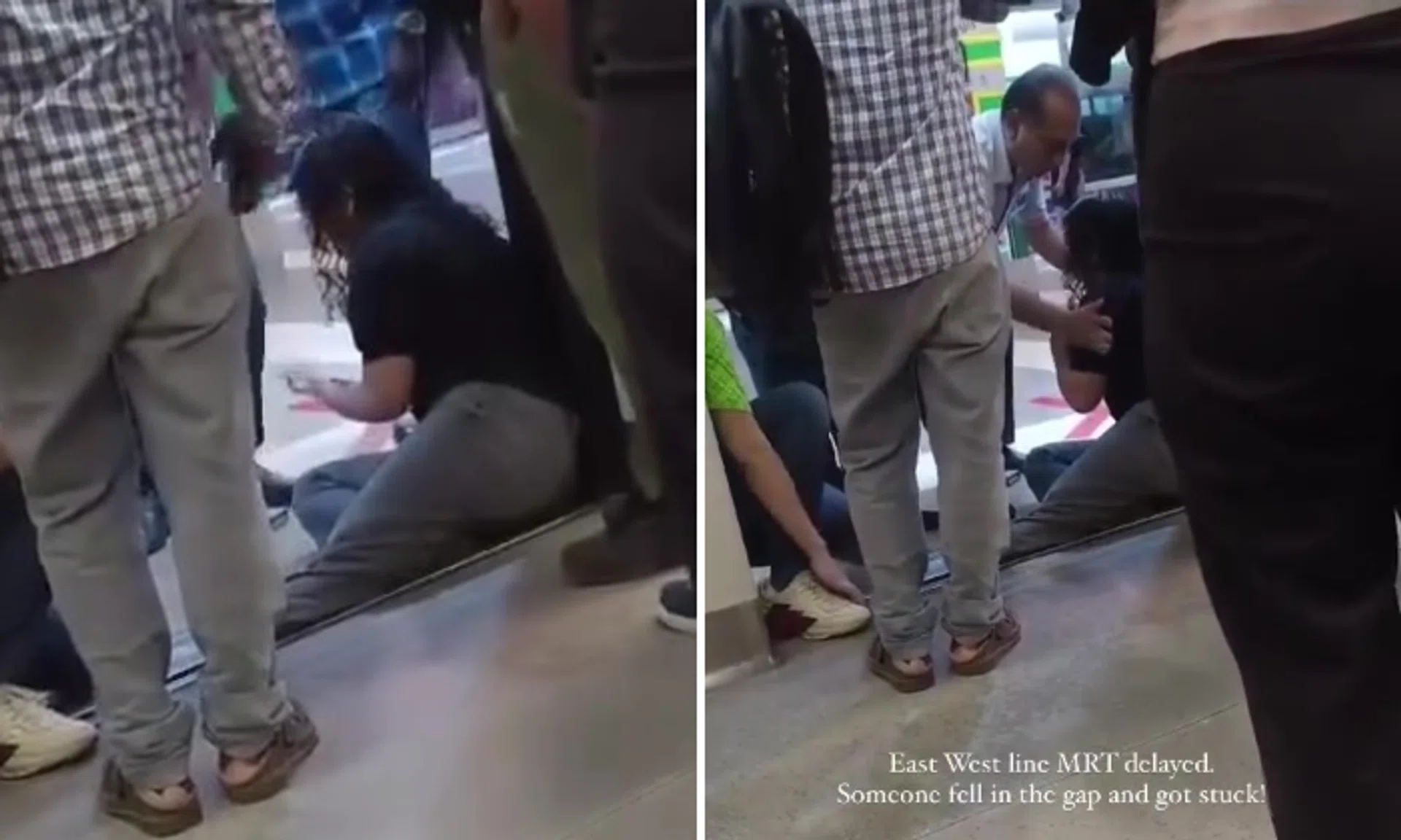 Woman's leg gets stuck in platform gap at Bugis MRT station, train ...
