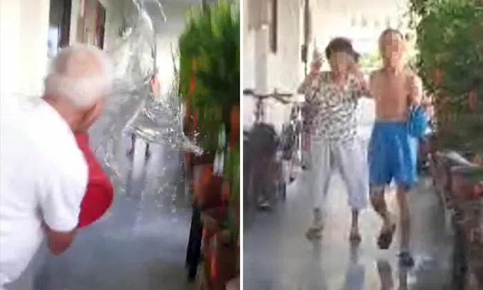 Man breaks up fight between his brother and neighbour -- by splashing ...