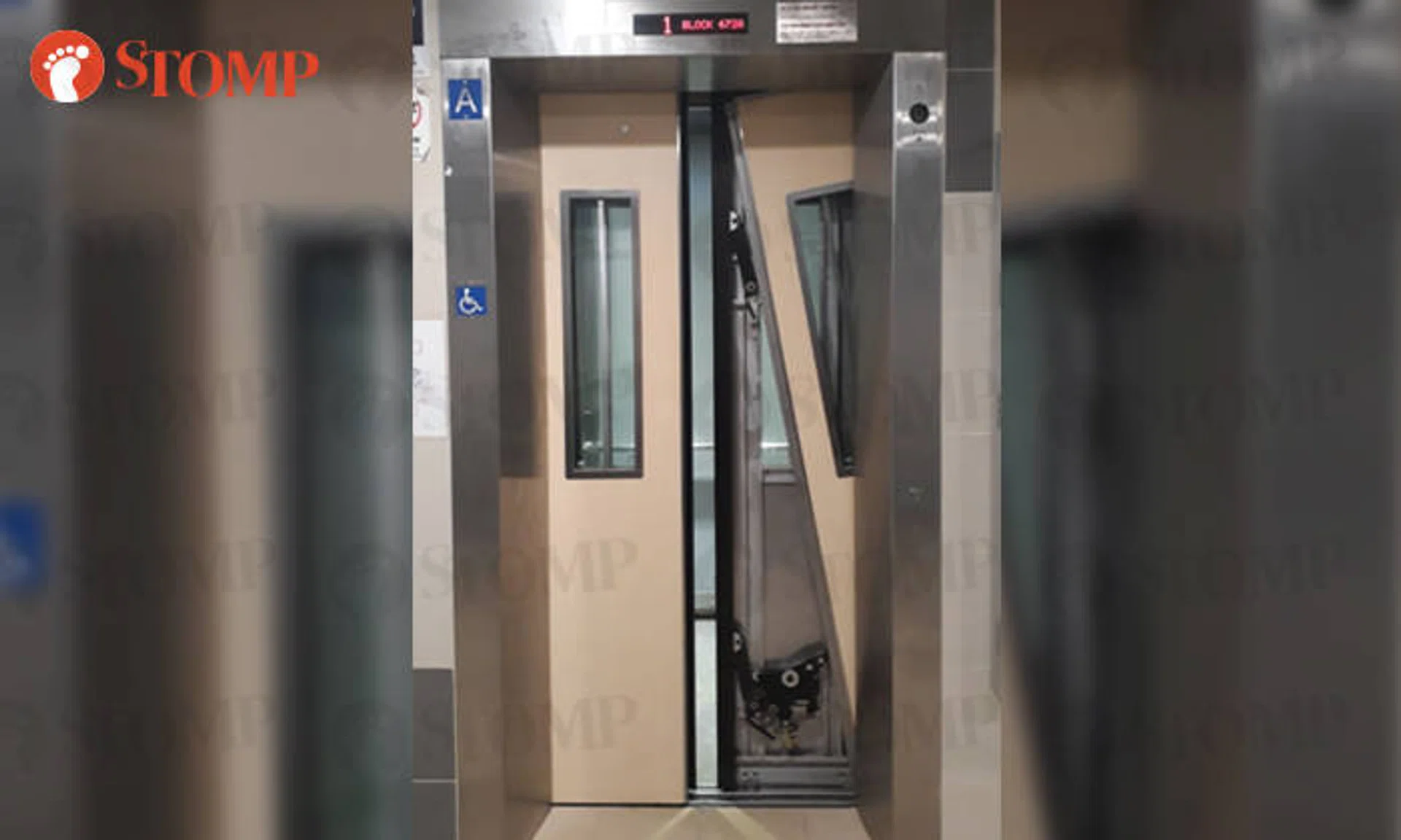 Lift door at Yishun block dislodged by PMD, residents advised to use ...