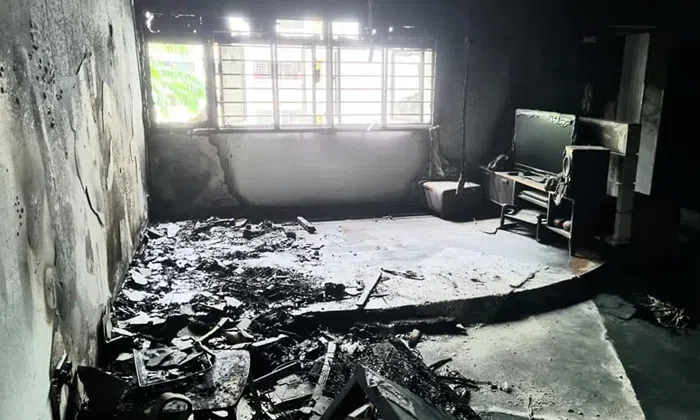 Portable vehicle jumpstarter sparks fire in Sengkang flat, 1 taken to ...