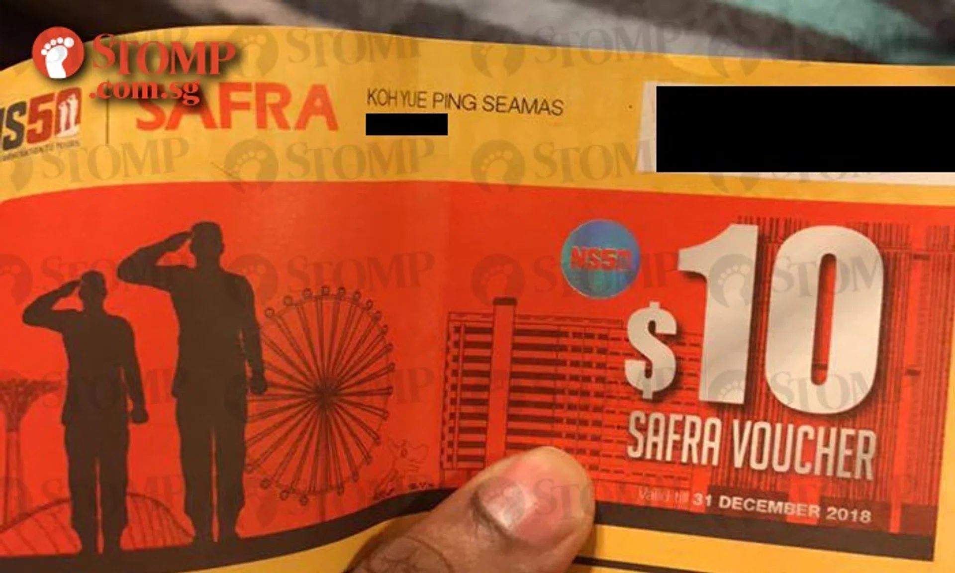 Koh Yue Ping Seamas, your SAFRA Vouchers were found at Punggol MRT | STOMP