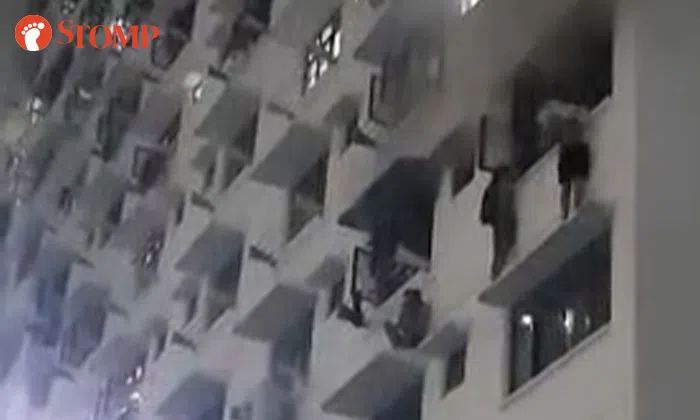 People standing on window ledge rescued by SCDF after fire breaks out ...