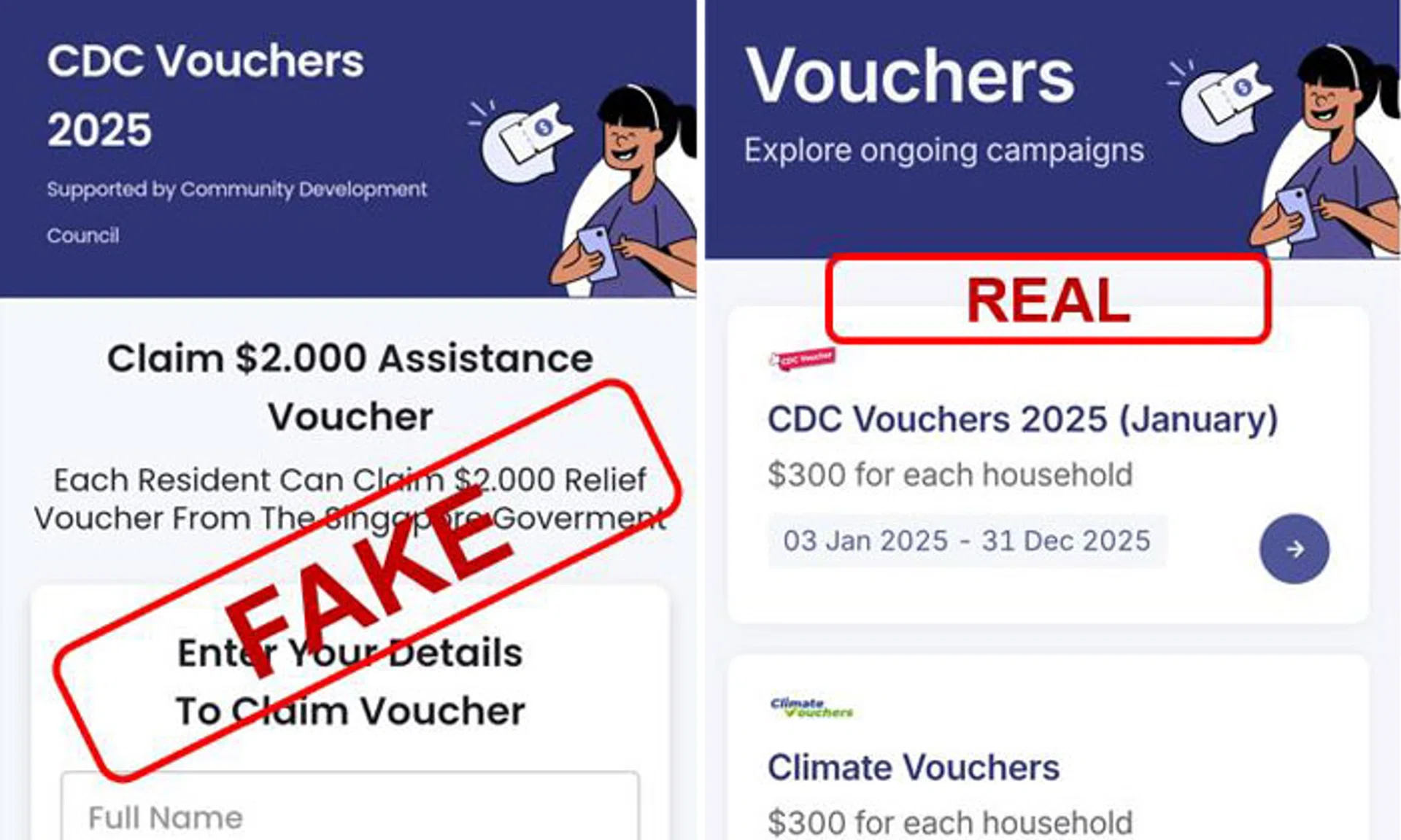Police warn of phishing scams targeting CDC voucher claims | STOMP
