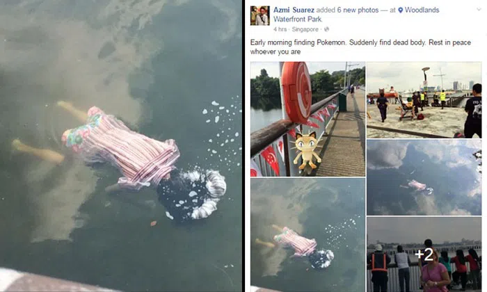 Netizen playing Pokemon Go finds dead body floating on water near ...