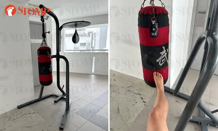 Punching bag a longstanding fixture at Punggol HDB lift landing despite ...