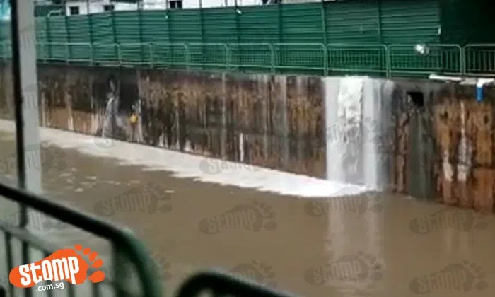 What are these construction staff draining into canal at Bukit Panjang ...