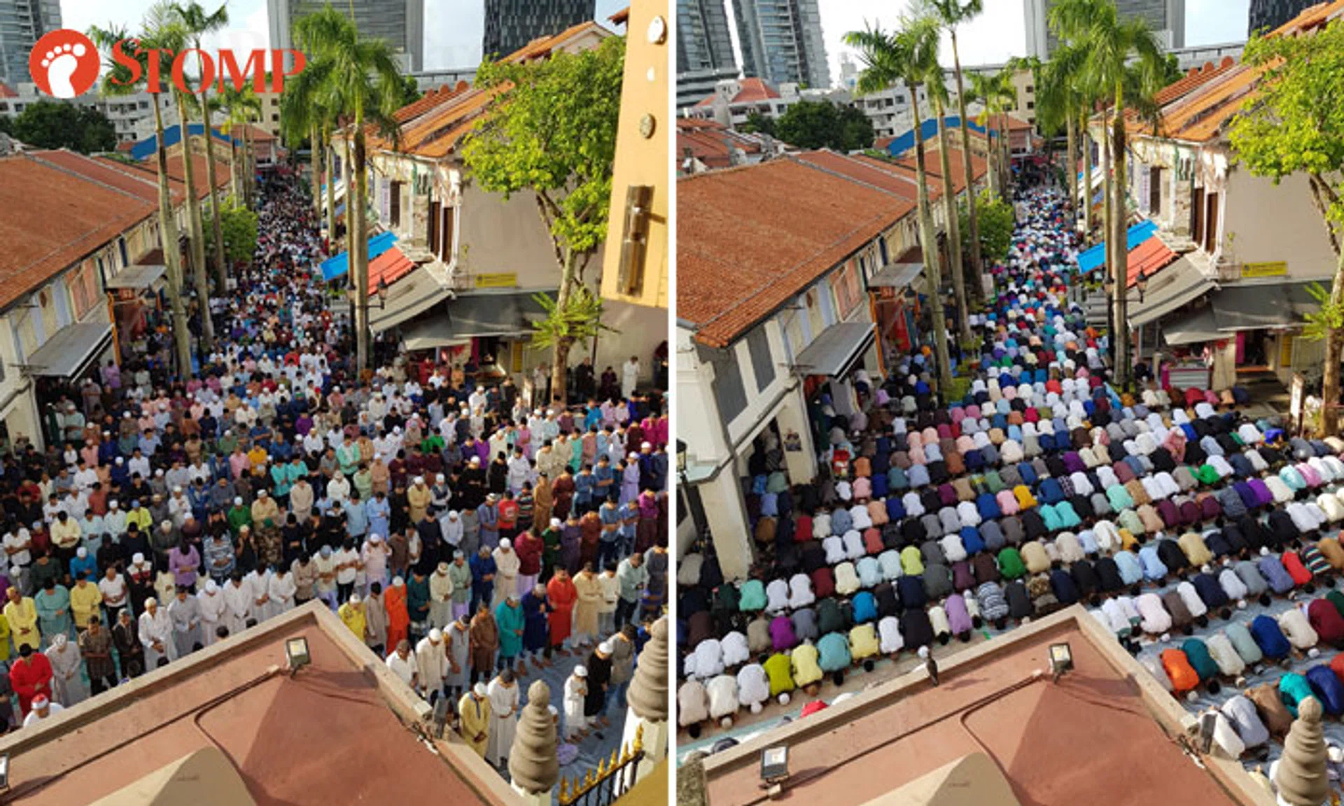 Congregation of Muslims praying outside..., Latest News - STOMP