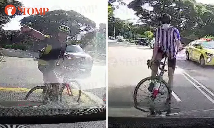 Cyclists block car and hurl vulgarities at driver at ECP | STOMP
