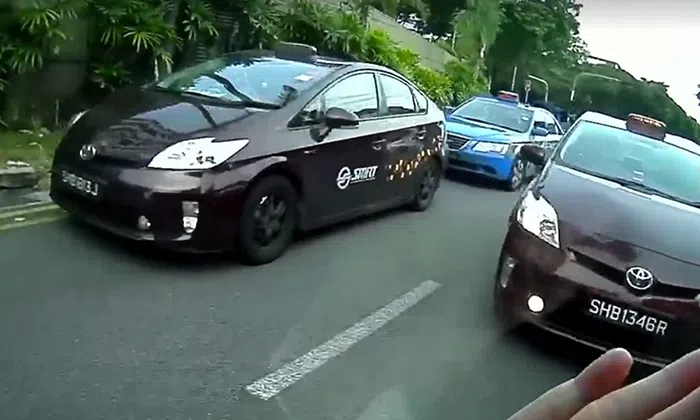 Thank you gracious SMRT taxi drivers, for giving way to driver in city ...