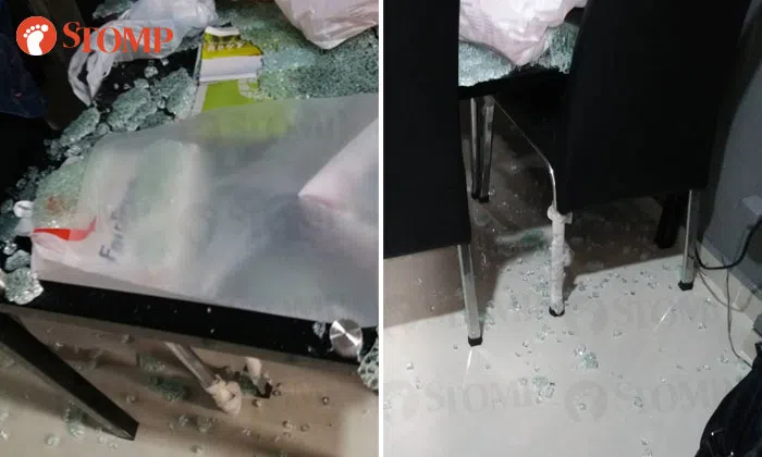 Dining table shatters while family was asleep in Ang Mo Kio home: They ...
