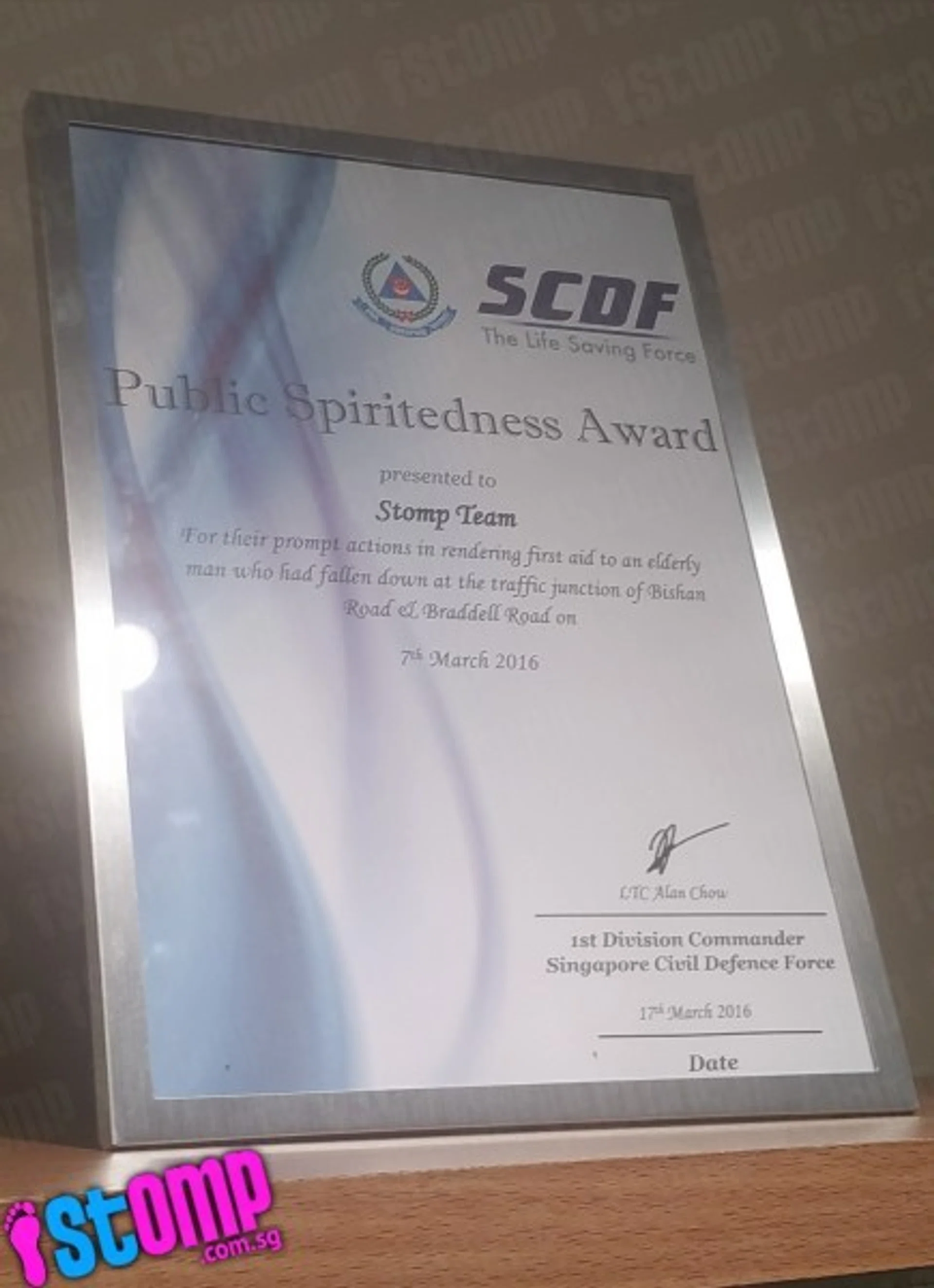 Stomp Team receives Public Spiritedness Award..., Latest News - STOMP