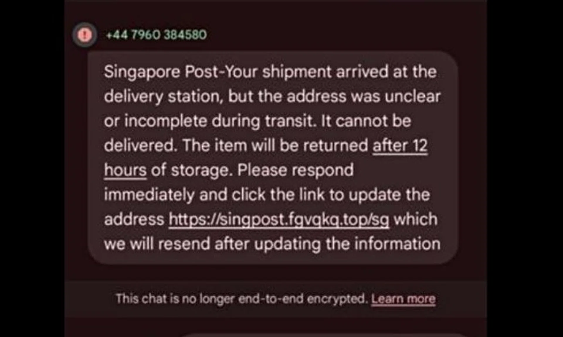 People lost half million dollars after getting fake SingPost text about ...