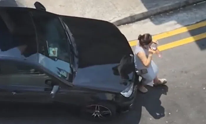 Woman in Geylang uses her body to stop Mercedes from moving and fails ...