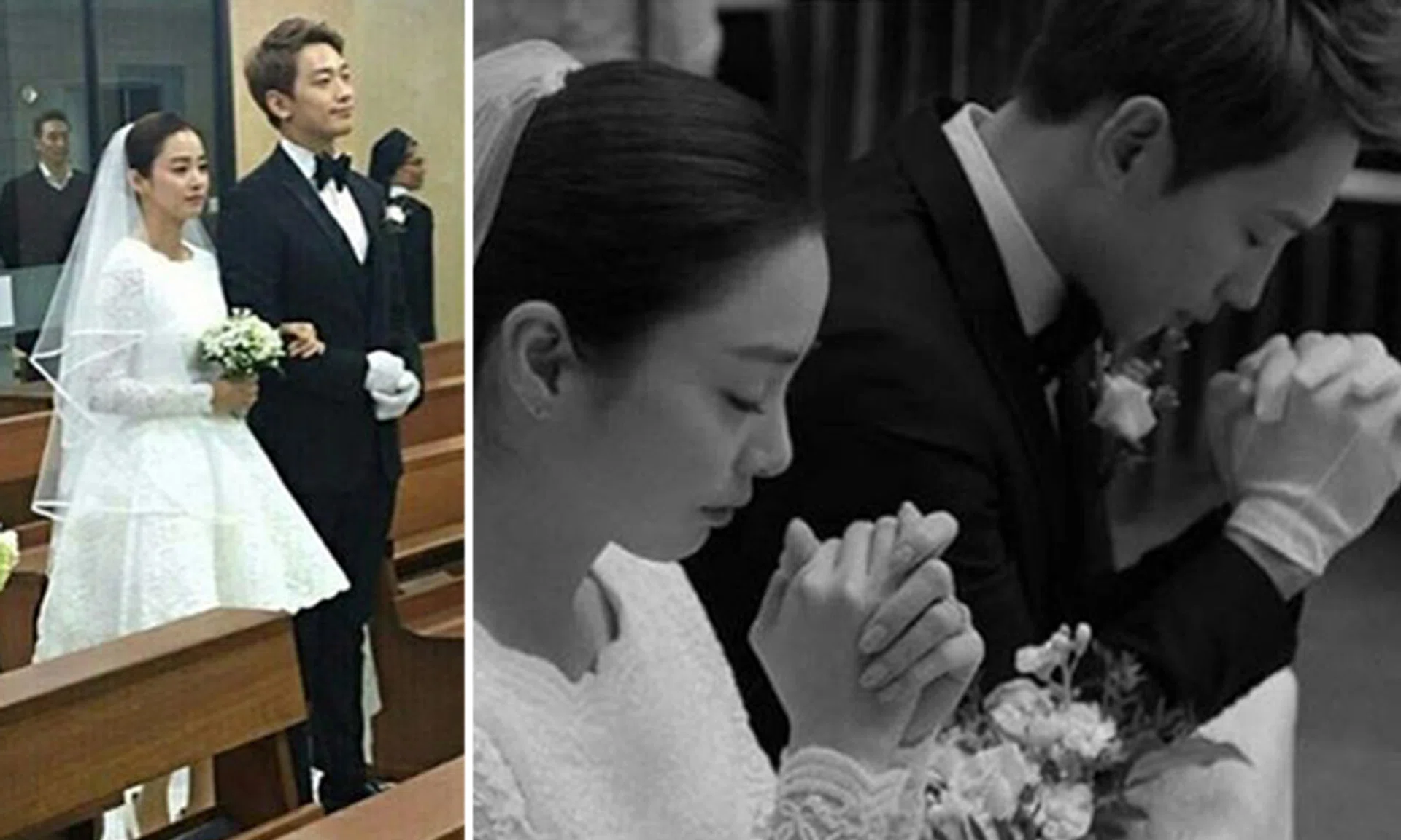 Rain and Kim Tae-hee tie knot in modest church wedding after secret ...