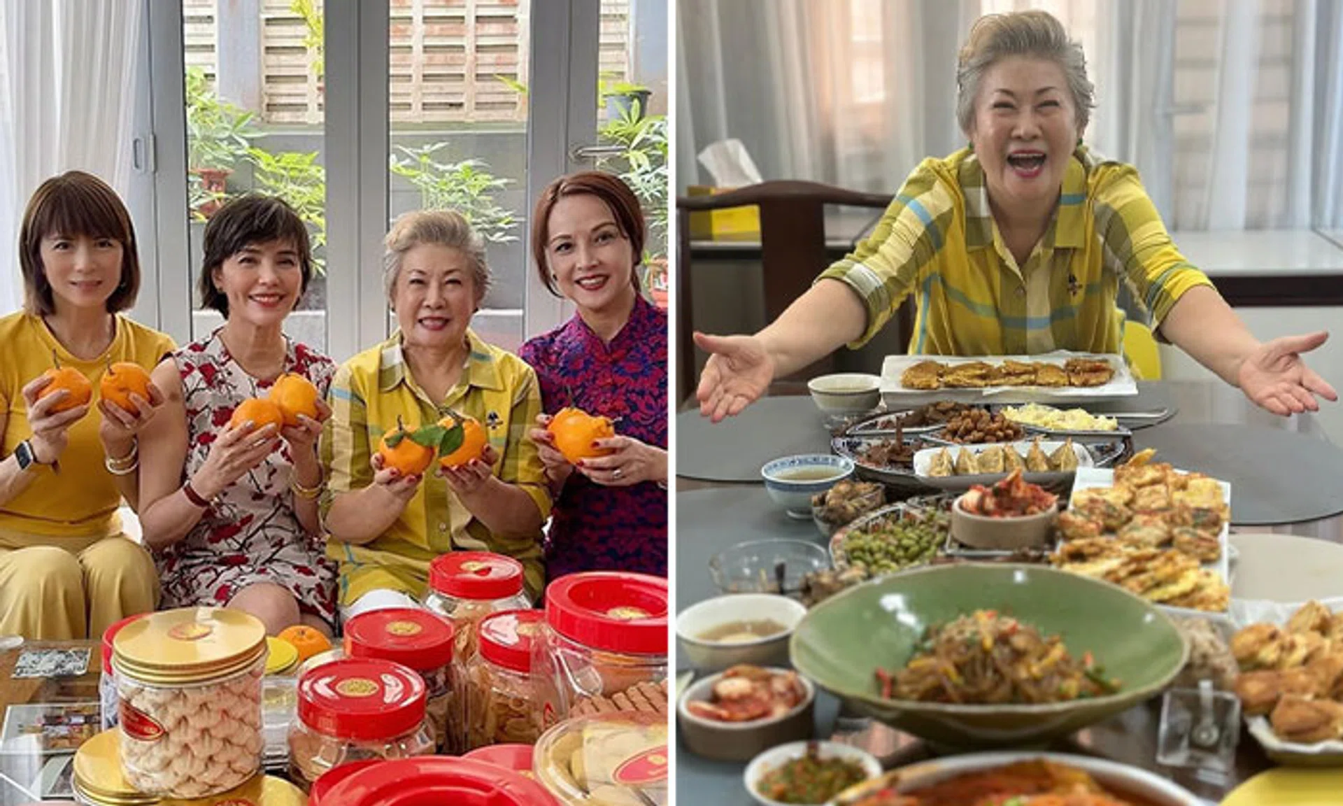 Zoe Tay, Pan Lingling and Aileen Tan enjoy Korean delights at Jin Yinji's place for CNY | STOMP