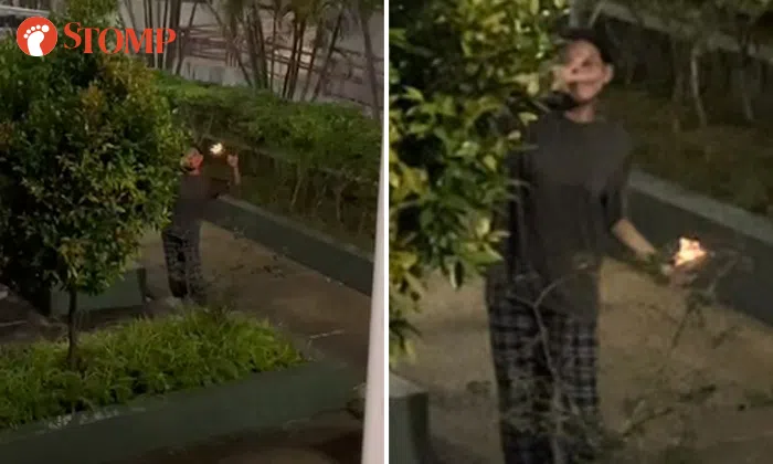 Youths play with fire sparklers, challenge resident to call police ...