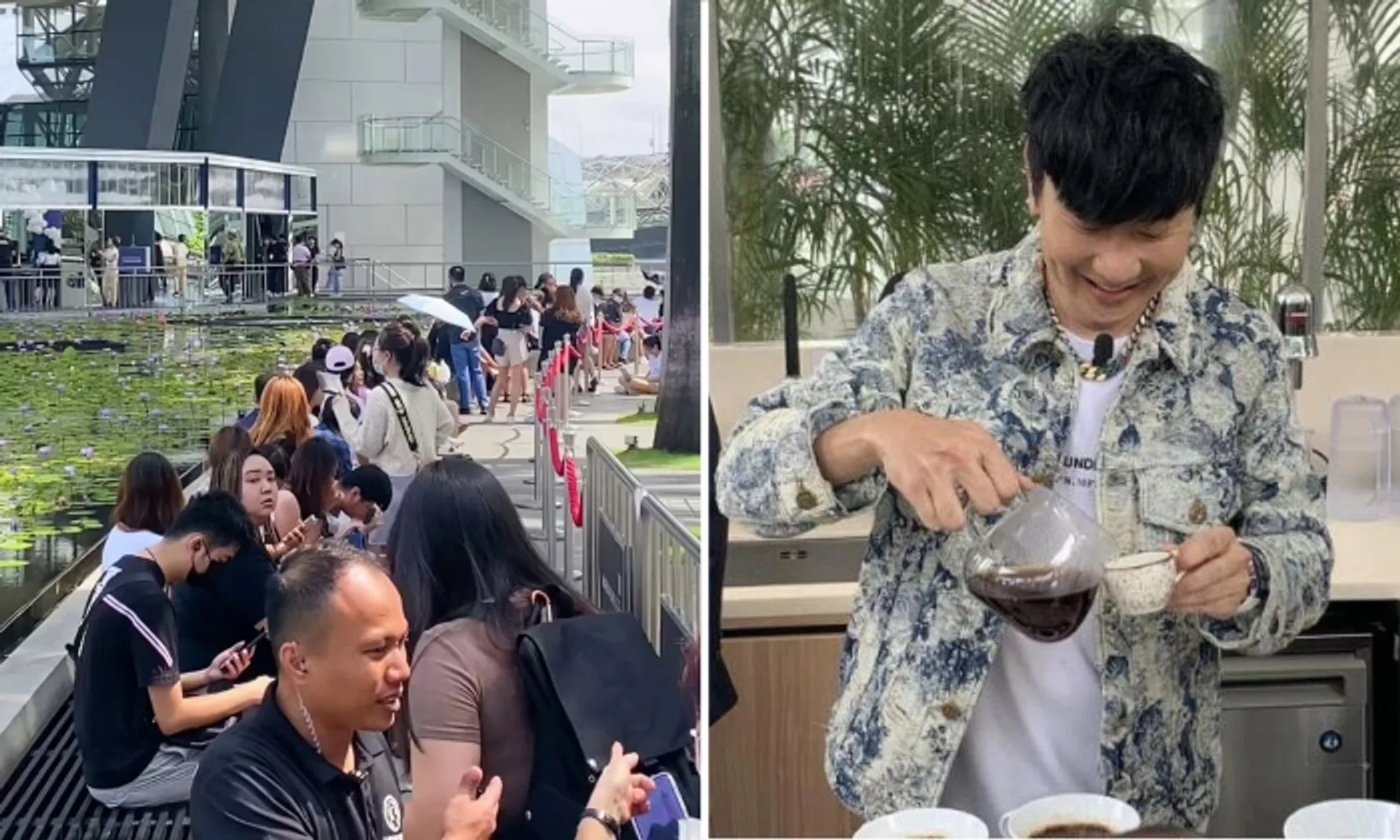 Fans queue since 5.30am outside ArtScience Museum for JJ Lin's coffee ...